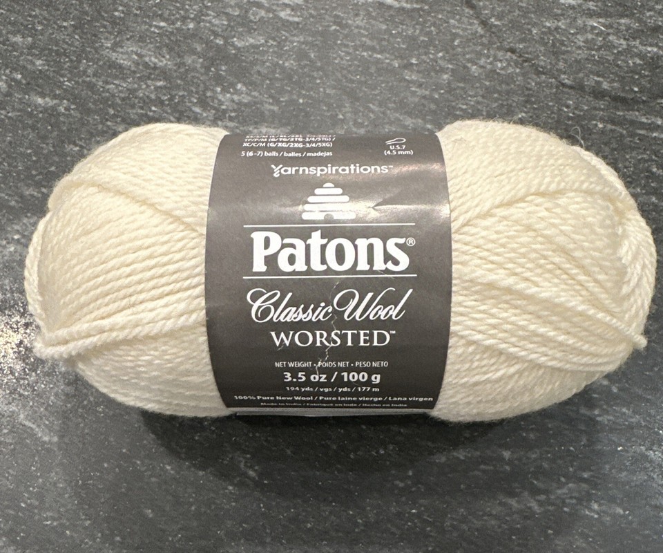 Patons Classic Wool Worsted Yarn - 100% Pure New Wool - Aran #202 | eBay