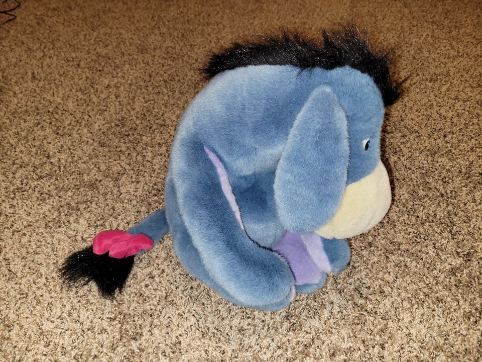The Disney Store Collection Eeyore 14” Plush Detachable Tail Winnie The ...