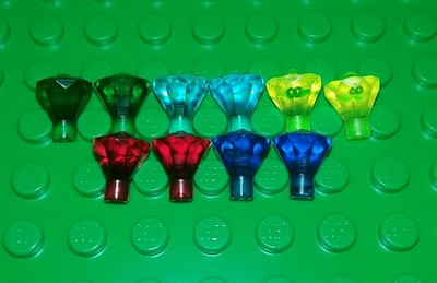 *NEW* Lego Gems Jewels Green Blue Yellow Red Gems Rare Diamonds - 10 ...