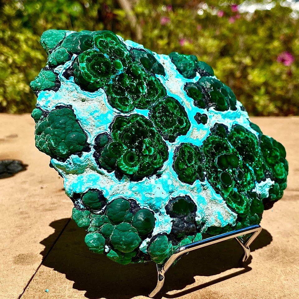 1.31LB Natural polyophthalmic Silicon malachite crystal gloss mineral ...