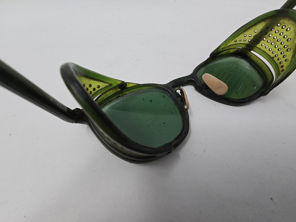 Antique American Optical Green Goggles Sunglasses Vtg Old AO Safety ...