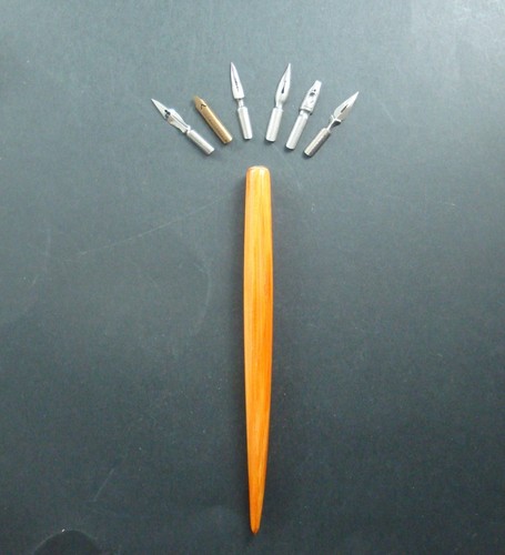 EC7 LOT ECRITURE PORTE PLUME + 6 PLUMES CALLIGRAPHIE CALLIGRAPHY ...
