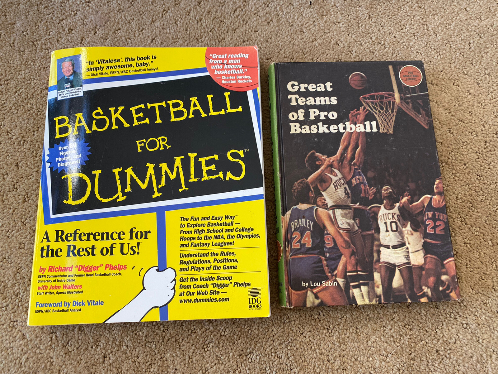 Basketball For Dummies & Vintage Great Teams Of Pro Basketball Books ...