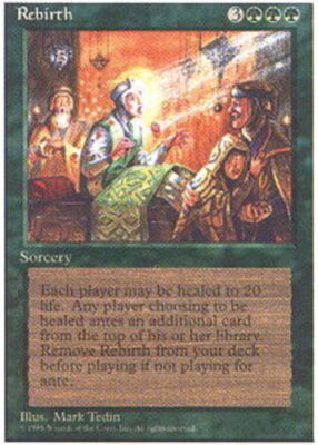 Rebirth ~ Heavily Played 4th Edition Fourth MTG Magic UltimateMTG Green ...