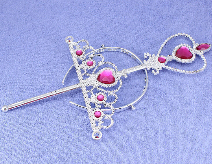 Princess Crown Magic Wand Set Girls Costumes Kids Cosplay Party | eBay