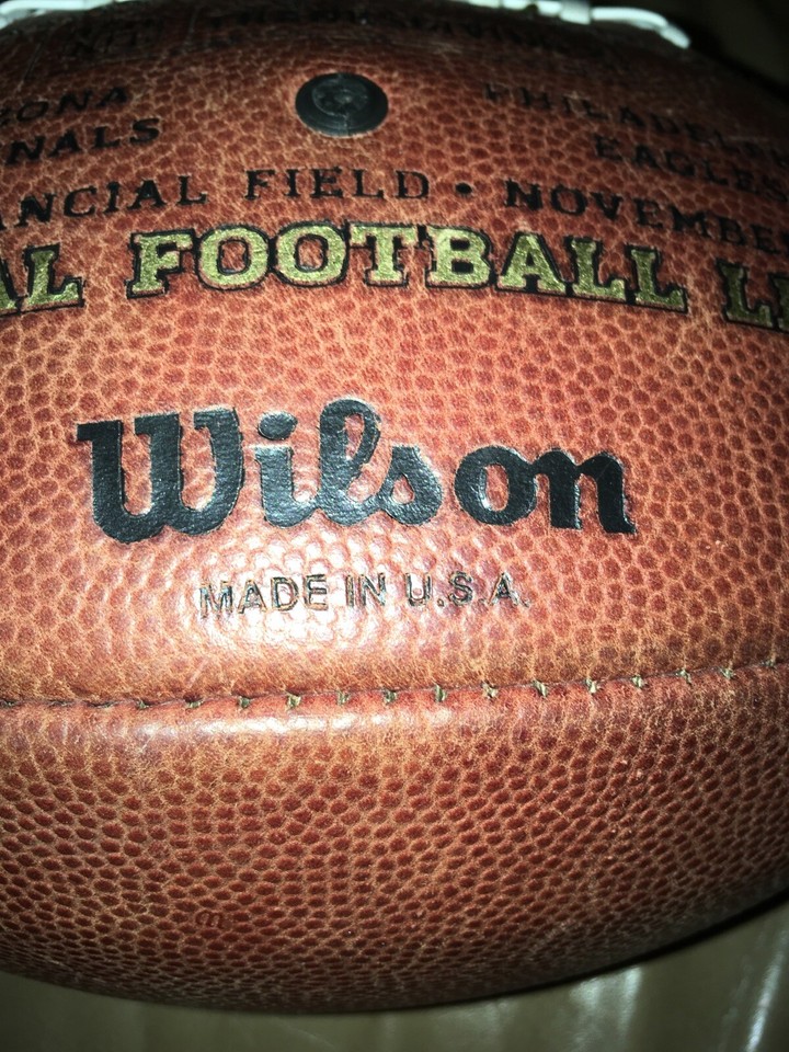 Game Used Wilson Duke 2008 Thanksgiving Day NFL Football Eagles ...