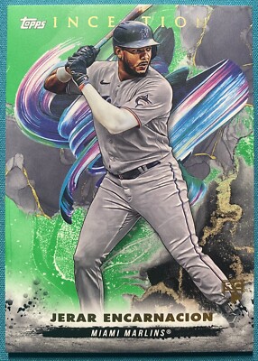 2023 Topps INCEPTION JERAR ENCARNACION GREEN PARALLEL #54 ROOKIE MIAMI ...
