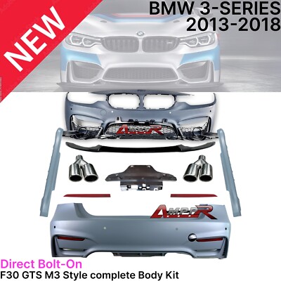 12-18 F80 M3 STYLE FRONT & REAR BUMPER W/ LIP FOR BMW F30 SEDAN FOGS ...