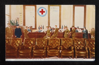 1944 WW2 Red Cross Canteen Railroad Station Minneapolis-Moline Farm ...