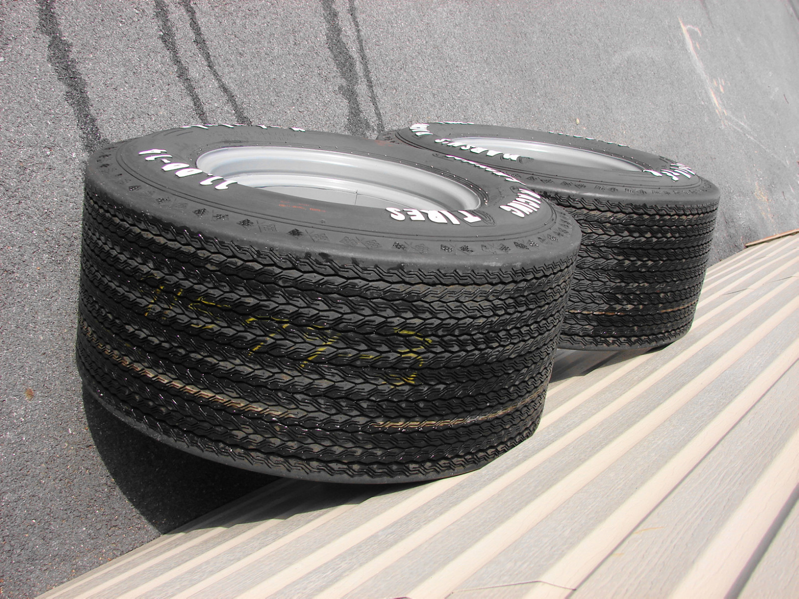 NOS Vintage Marsh's Drag Racing Tires & Wheels 14x10.5 Gasser Ford ...