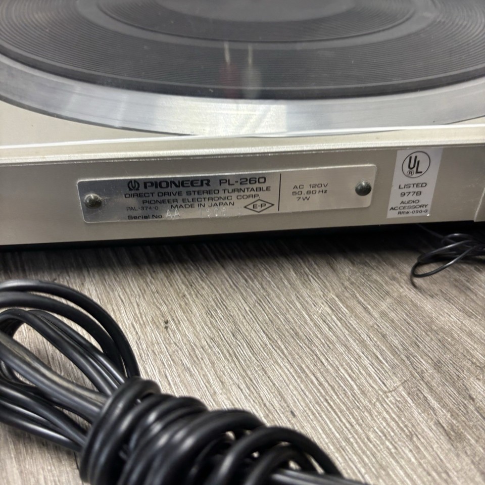 Pioneer PL-260 Stereo Turntable Direct Drive Fully Automatic READ ...