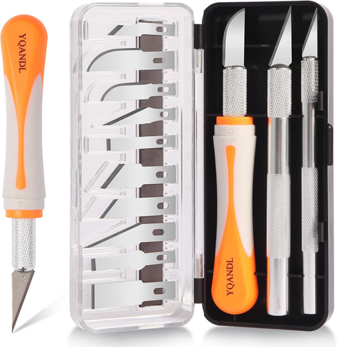 16-Piece Exacto Knife Set: 3 Hobby Knives &13 Industrial-Grade SK5 ...