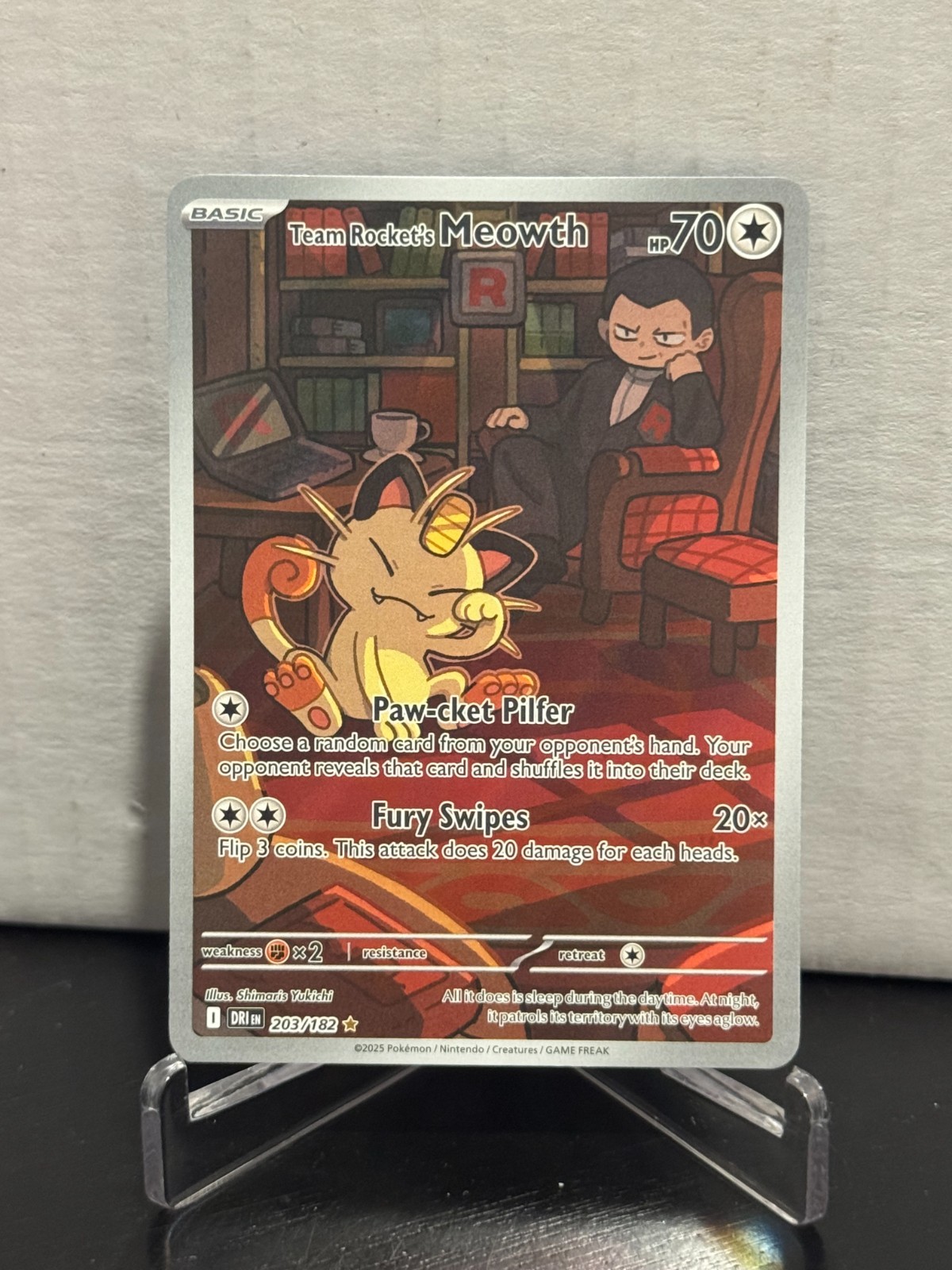 Team Rocket's Meowth 2025 Scarlet & Violet: Destined Rivals #203/182 ...