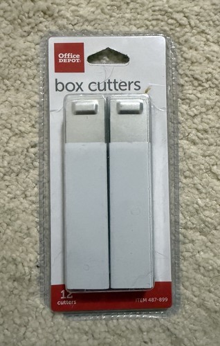 Office Depot Brand Steel Box Cutters, White, Pack Of 12 | eBay