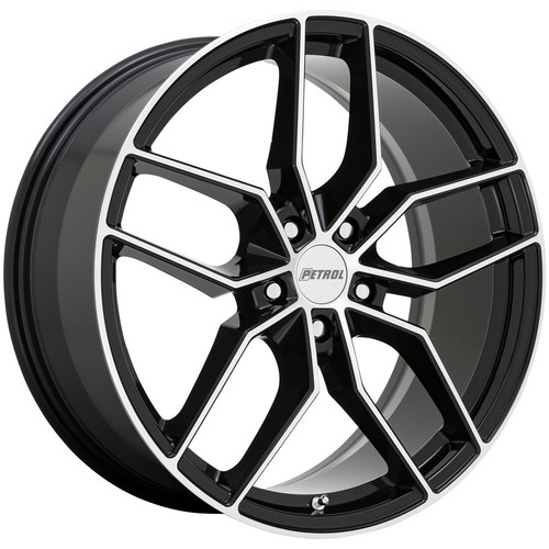 (Set of 4) Petrol P5C 18x8 5x112 +40mm Black/Machined Wheels Rims 18 ...