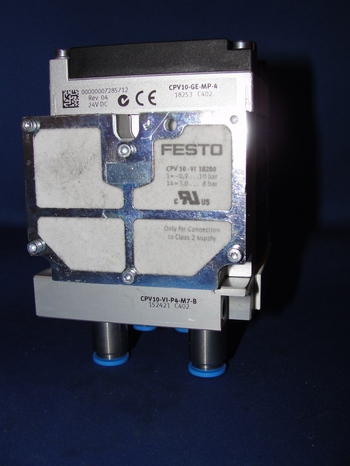 Festo Pneumatic Valve Island CPV10-VI 18200 & CPV10-GE-MP-4 18253 C402 ...
