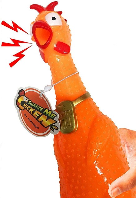 Animolds Squeeze Me Rubber Chicken Set of 6 - Random Colors - Party ...