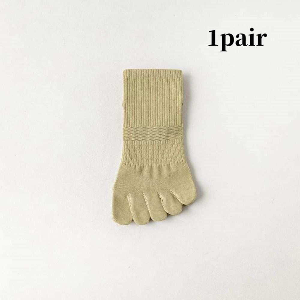 1 Pair Cotton Toe Socks with Separate Fingers Low Cut Ankle Socks ...
