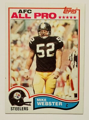 1982 TOPPS FOOTBALL MIKE WEBSTER PITTSBURGH STEELERS CARD # 222 | eBay
