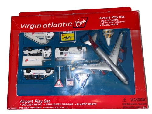 Virgin Atlantic Airport Playset Boeing 747 Diecast Model Toy Vintage | eBay