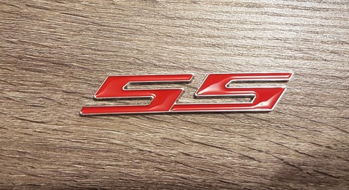 Holden Commodore SS Red & Chrome Metal Badge Logo VS VT VX VY VZ VE VF ...