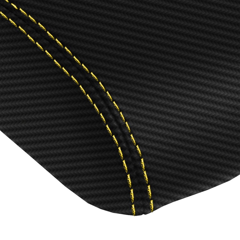 Fits 03-10 Range Rover Carbon Fiber Console Armrest Cover Yellow Stitch ...