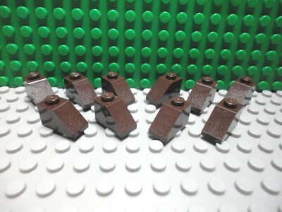 Lego 10 Dark Brown 2x1 Slopes 45 degree brick block NEW | eBay