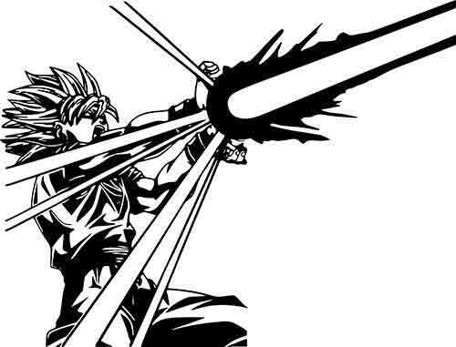 Oracal Goku Kamehameha Dragon Ball Z DBZ Wall Car Laptop Window Vinyl ...