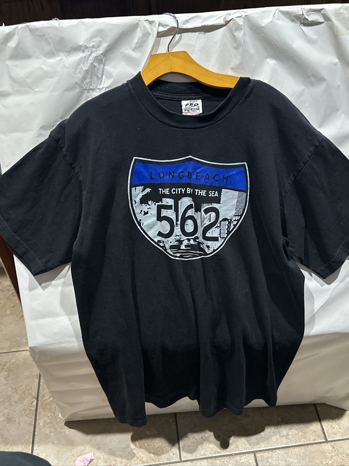 Pro 5 Long Beach The City By The Sea 562 Black Shirt Size XL Tall M25 ...