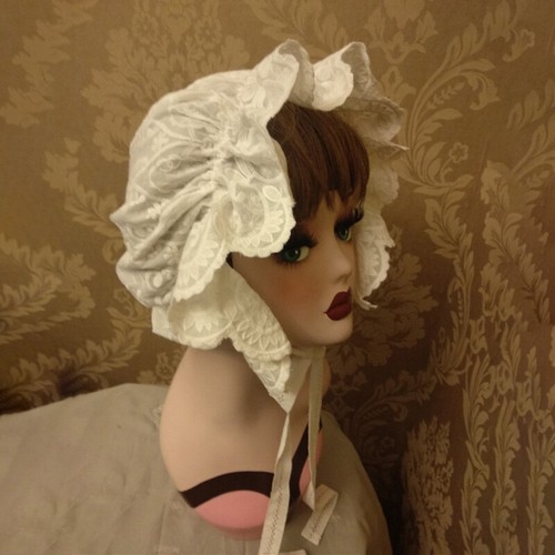 Vintage 19th Century Women's Maid Bonnet Victorian Costume Hat Cosplay ...