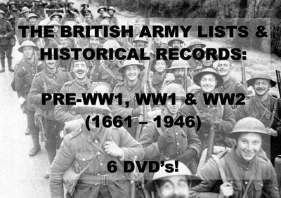 BRITISH ARMY LISTS & WAR RECORDS - 232 BOOKS 6 DVD - WW1 WW2 WORLD ...