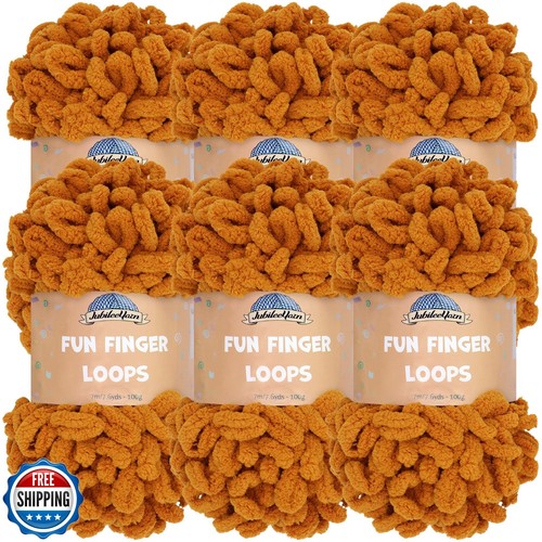 JubileeYarn Fun Finger Loops Yarn - 100g/Skein Jumbo Polyester ...