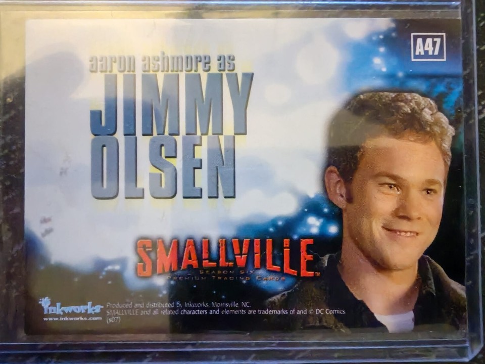 SMALLVILLE-AUTOGRAPH CARD A47 Aaron Ashmore as Jimmy Olsen Auto | eBay