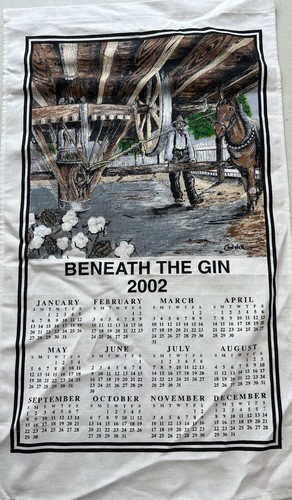 Vtg Linen Kitchen Towel Calendar 2002 Advertising Cotton 28 x 17 | eBay