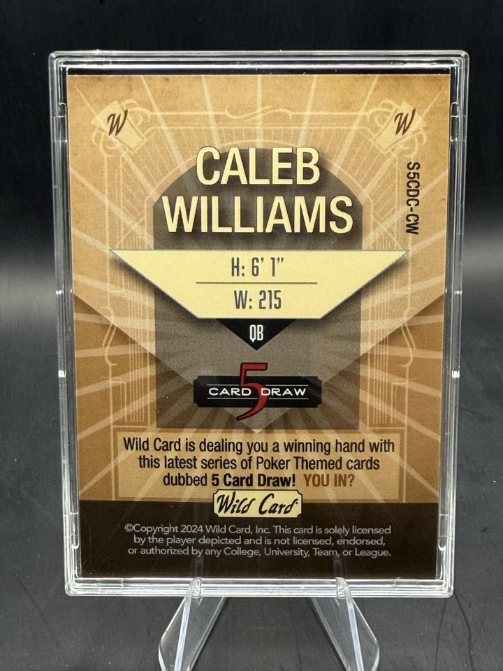 2024 Wild Card 5 Card Draw - Caleb Williams#S5CDC-CW Rookie 5/5 | eBay