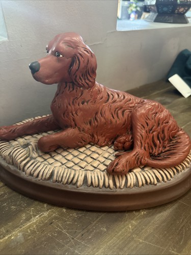 Vintage Irish Setter Large Ceramic Figure 1982 Hand Painted 14x8 | eBay