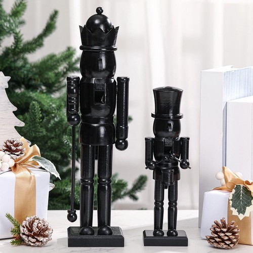 2 Pcs Christmas Nutcracker Ornaments Neutral Nutcracker Figures 10'' 15 ...