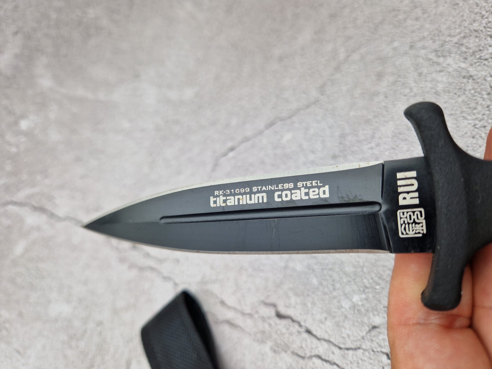 Hunting knife RUI, Travel knife Belt knife steel: RK-31699 titanium ...