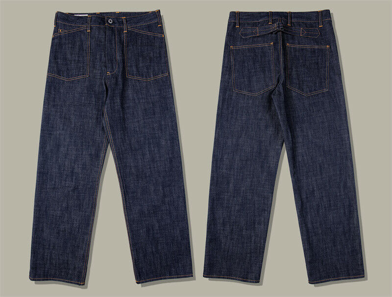 Red Tornado Vintage Railroad Worker Pants Men Workwear Jeans Raw Denim ...