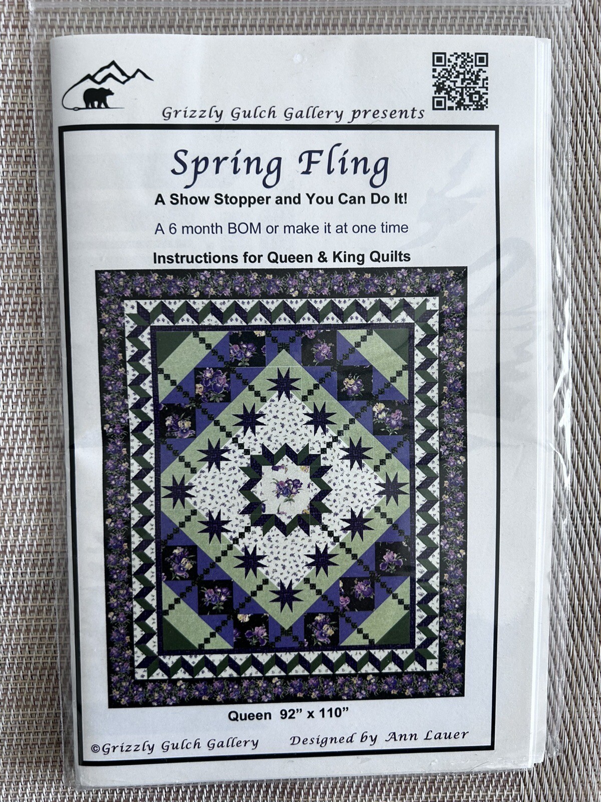 “Spring Fling” Quilt Pattern Grizzly Gulch Gallery By Ann Lauer | eBay