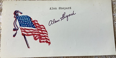 ALAN SHEPARD Autographed Signed Card 1st ASTRONAUT APOLLO 14 MOON ...