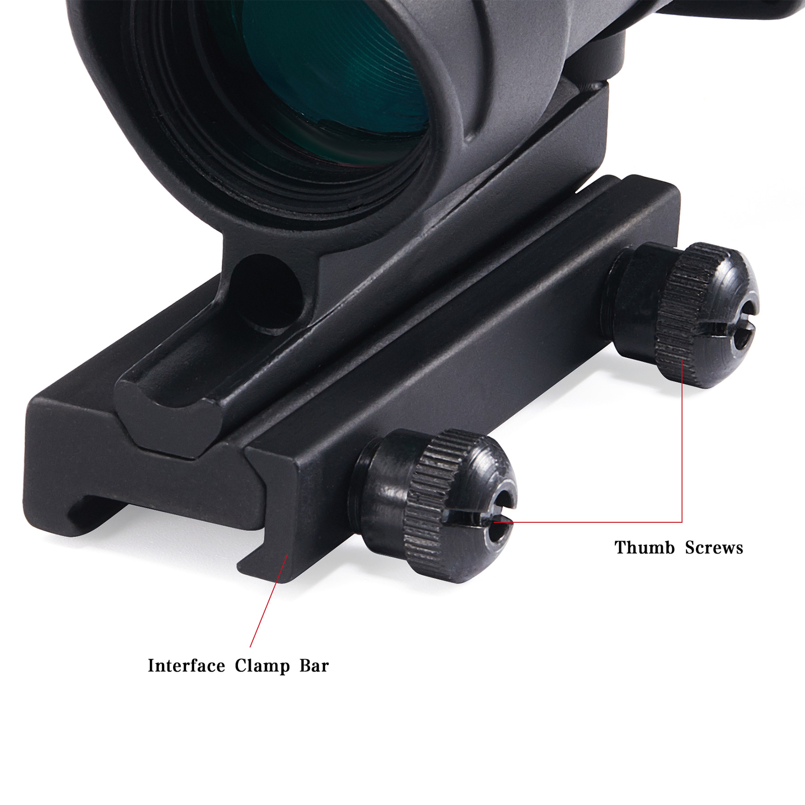 4x32 ACOG Optical Rifle Scope with True Fiber Optic Red Illuminated ...
