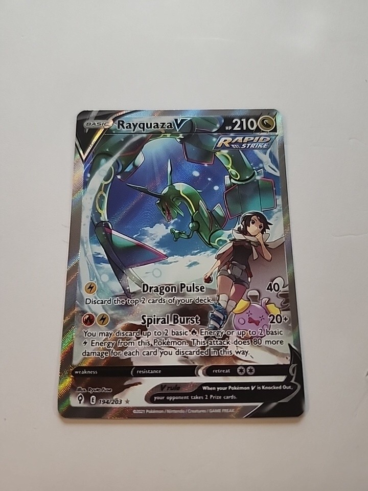 Rayquaza V 2021 Sword & Shield: Evolving Skies #194/203 Holo (Alternate ...