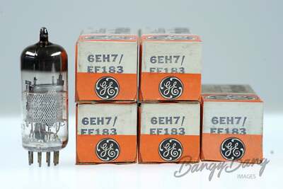 5 Vintage General Electric 6EH7/EF183/6К13П Noval Pentode Audio Vacuum ...