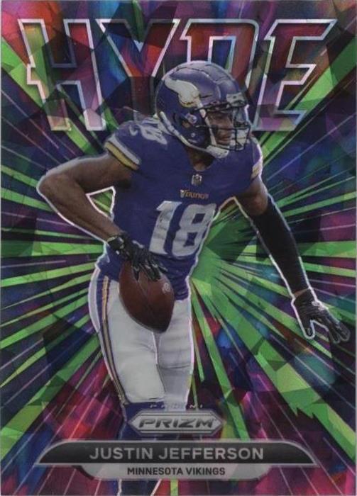 2021 Panini Prizm - Hype Justin Jefferson #H-5 Green Ice Prizm for sale ...