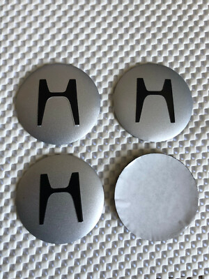 4x Stickers Caps 56mm For Honda Wheel Cap Centre Emblem Sticker Silver ...