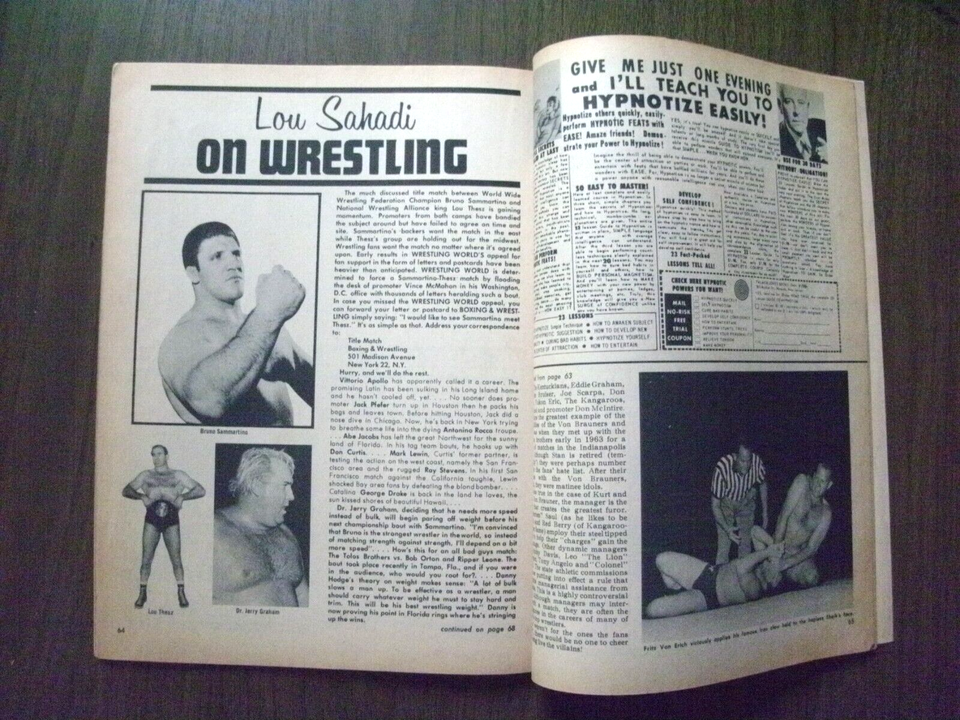 BOXING & WRESTLING-11/64-RAY ROBINSON! BUSTER MATHIS/JOHN VALENTINE ...