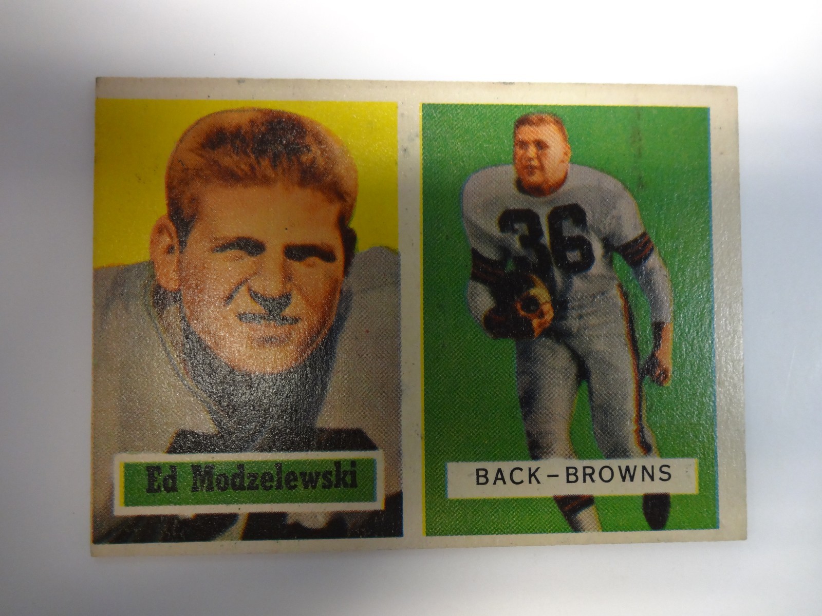 1957 Topps Football Ed Modzelewski Cleveland Browns Card #127 | eBay