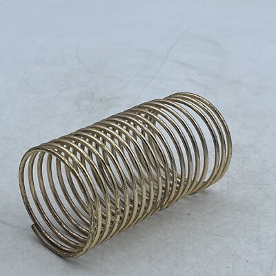 VINTAGE GOLD TONE METAL WIRE MCM 45 RPM RECORD RACK HOLDER Spring Round ...