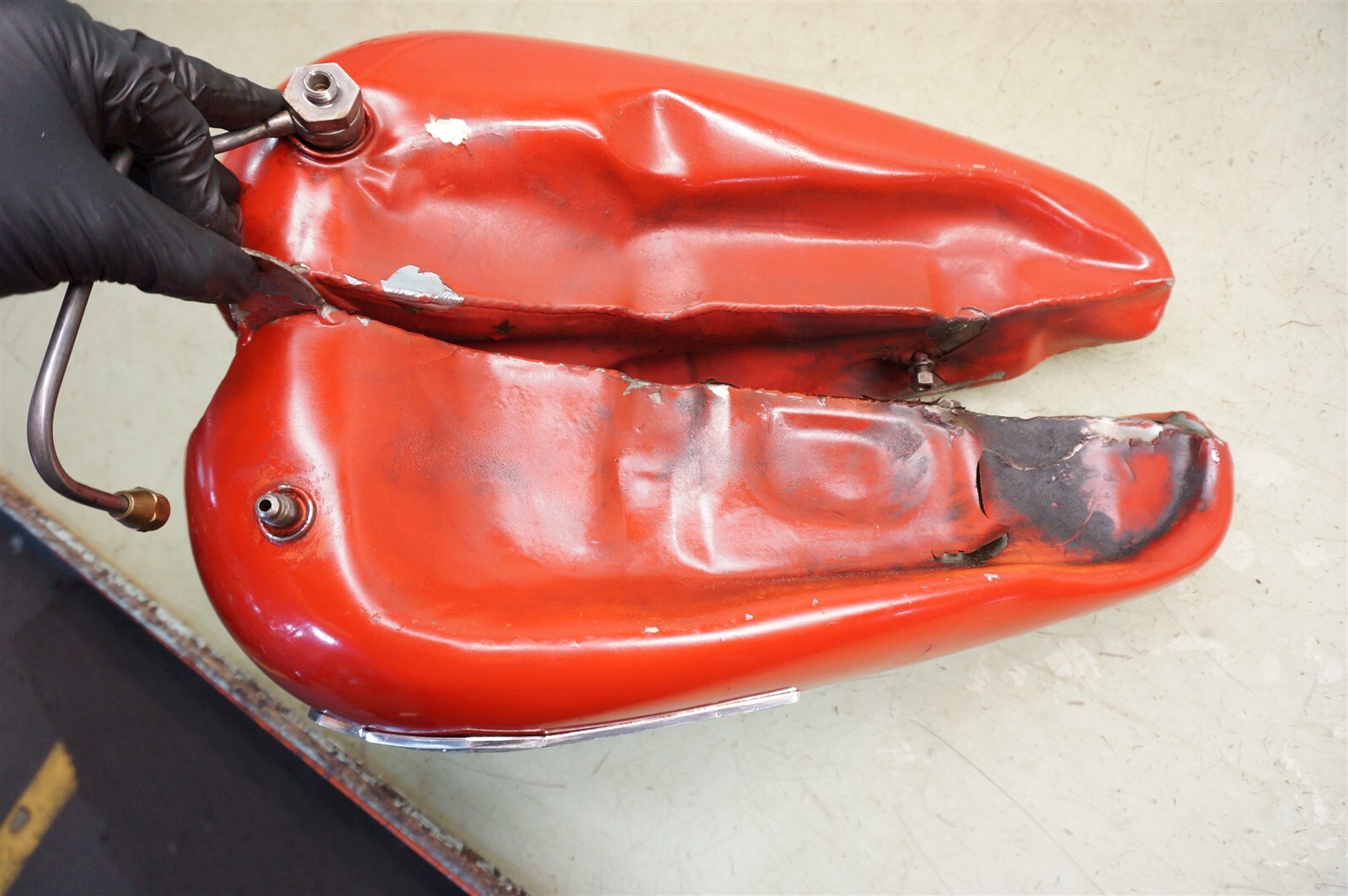 1956 Harley Panhead 74 CI Flathead Knucklehead EL FL UL OEM Gas Tanks ...